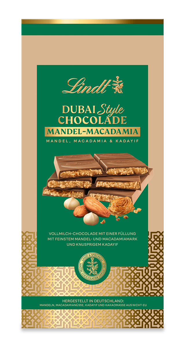 Lindt Dubai Style Chocolade Mandel-Macadamia 150g